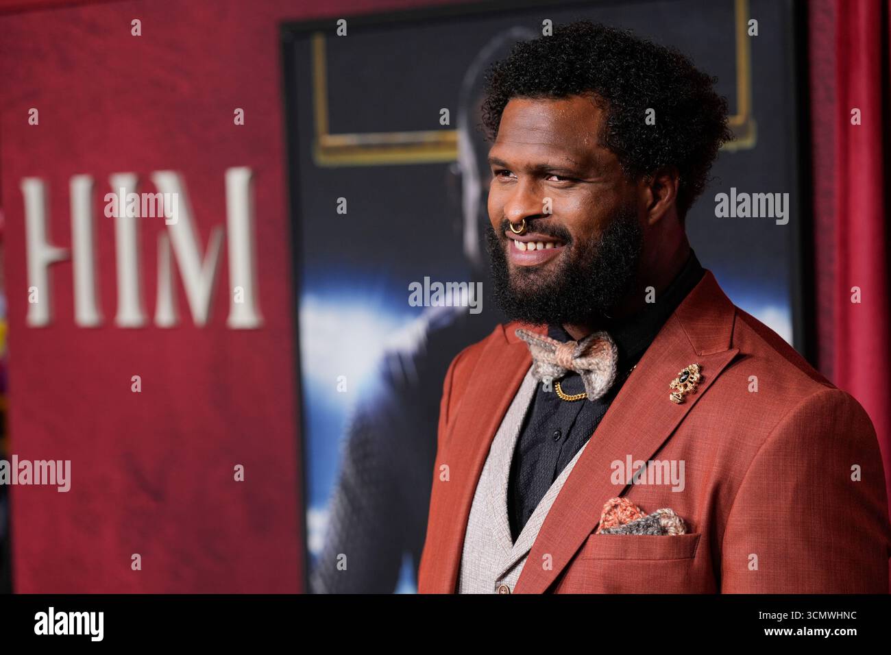Maurice Greene arrives at the premiere of "Him" on Wednesday, Sept. 17 ...