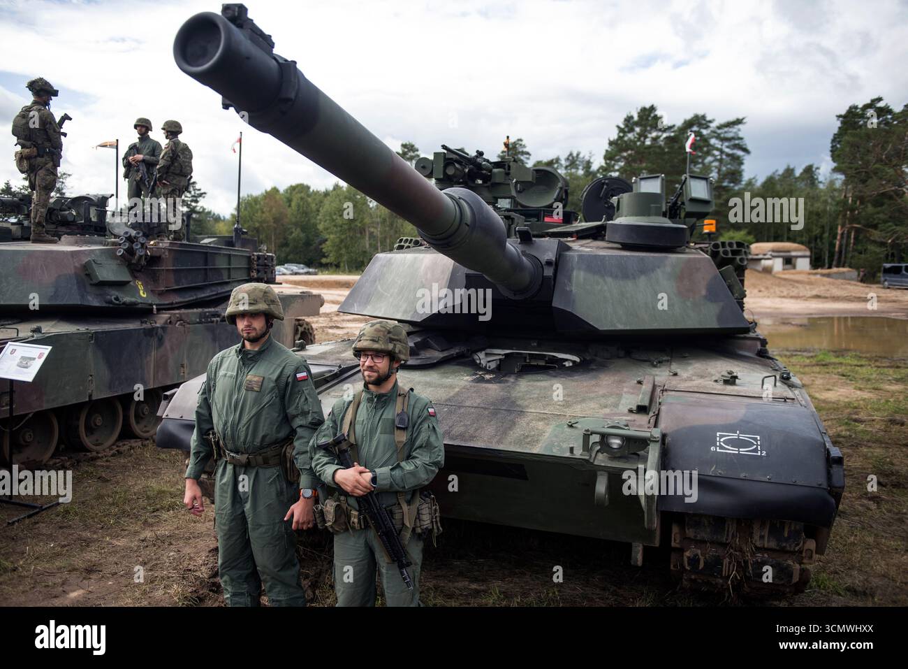 A Polish Army US-made Abrams tank seen during military exercises of ...