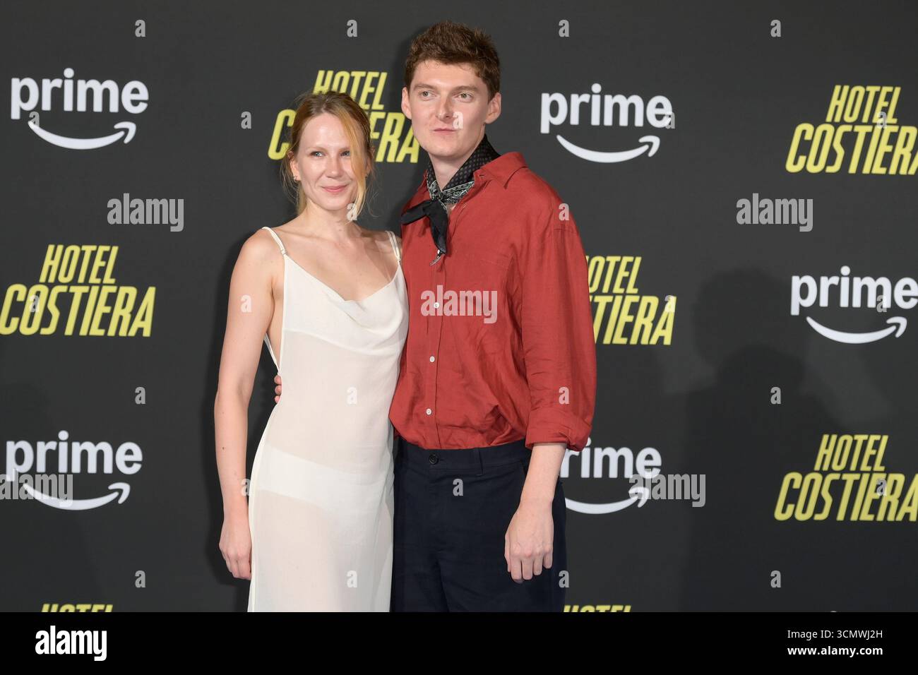 Sam Haygarth and girl friend (r) attend the "Hotel Costiera" Prime ...