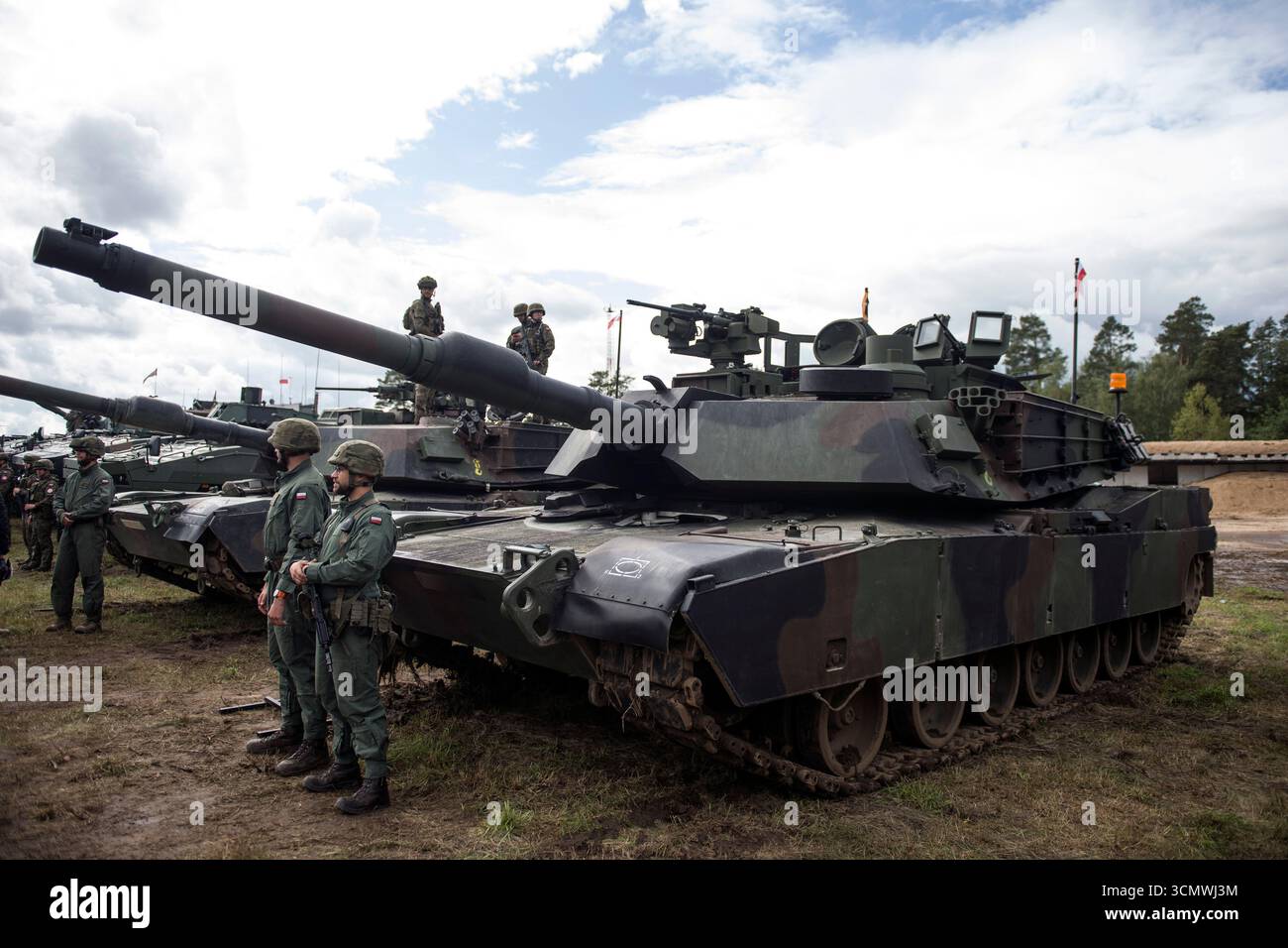 A Polish Army US-made Abrams tank seen during military exercises of ...