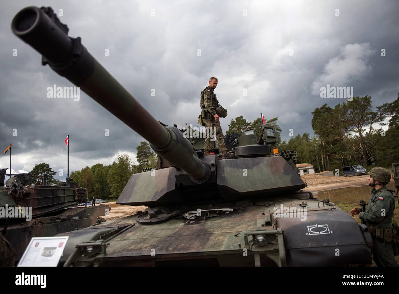 A Polish Army US-made Abrams tank seen during military exercises of ...
