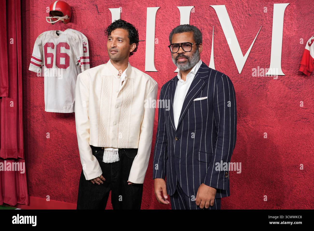 Director Justin Tipping, left, and Jordan Peele arrive at the premiere of "Him" on Wednesday ...