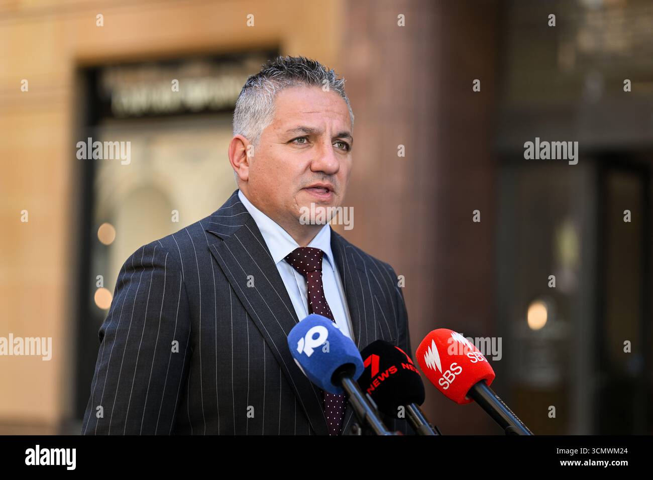 NRMA’s Head of Media Peter Khoury addresses the media during a press ...