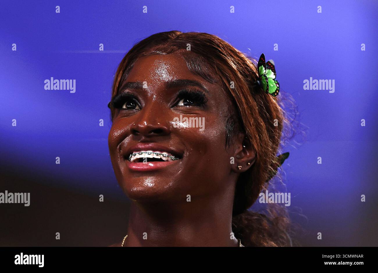 (250918) -- TOKYO, Sept. 18, 2025 (Xinhua) -- Shiann Salmon of Jamaica ...