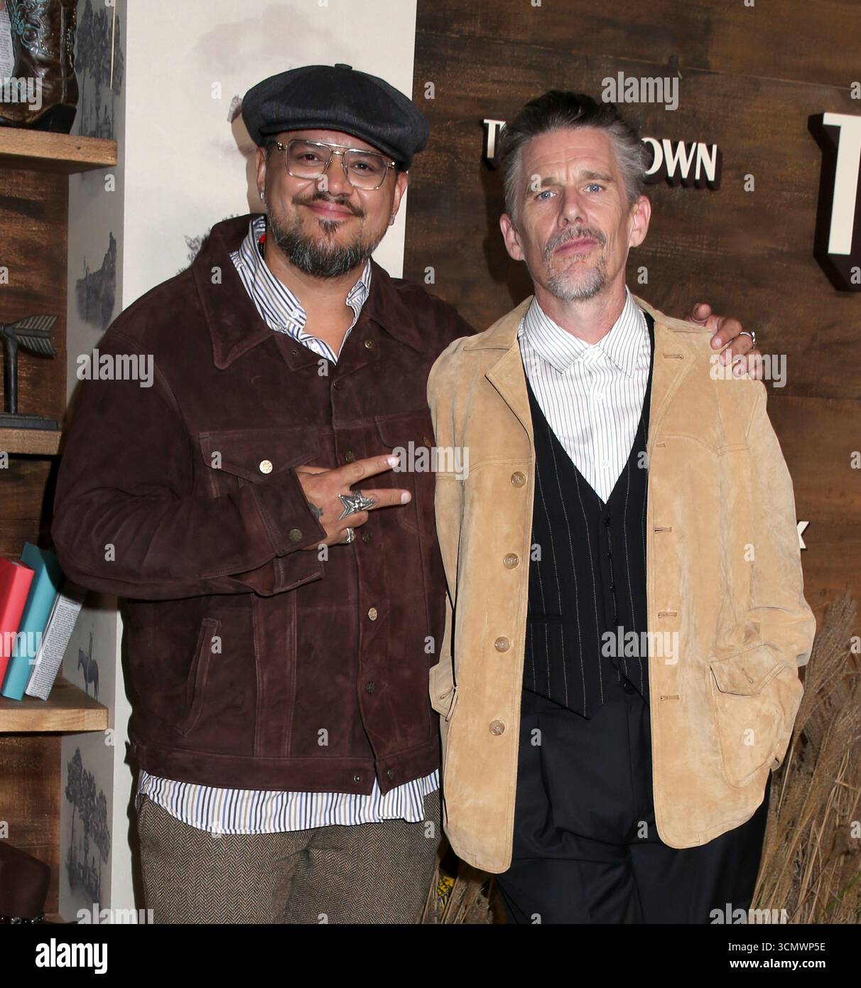 Sterlin Harjo and Ethan Hawke attending FX's 'The Lowdown' Premiere ...