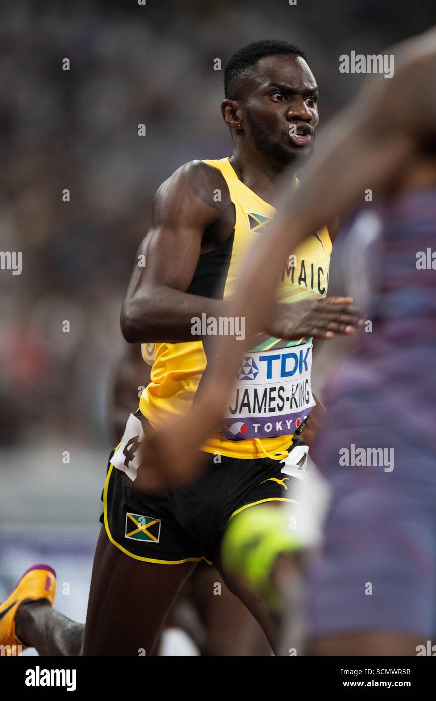 Malik James-King of Jamaica competing in the Men's 400m Hurdles Semi ...