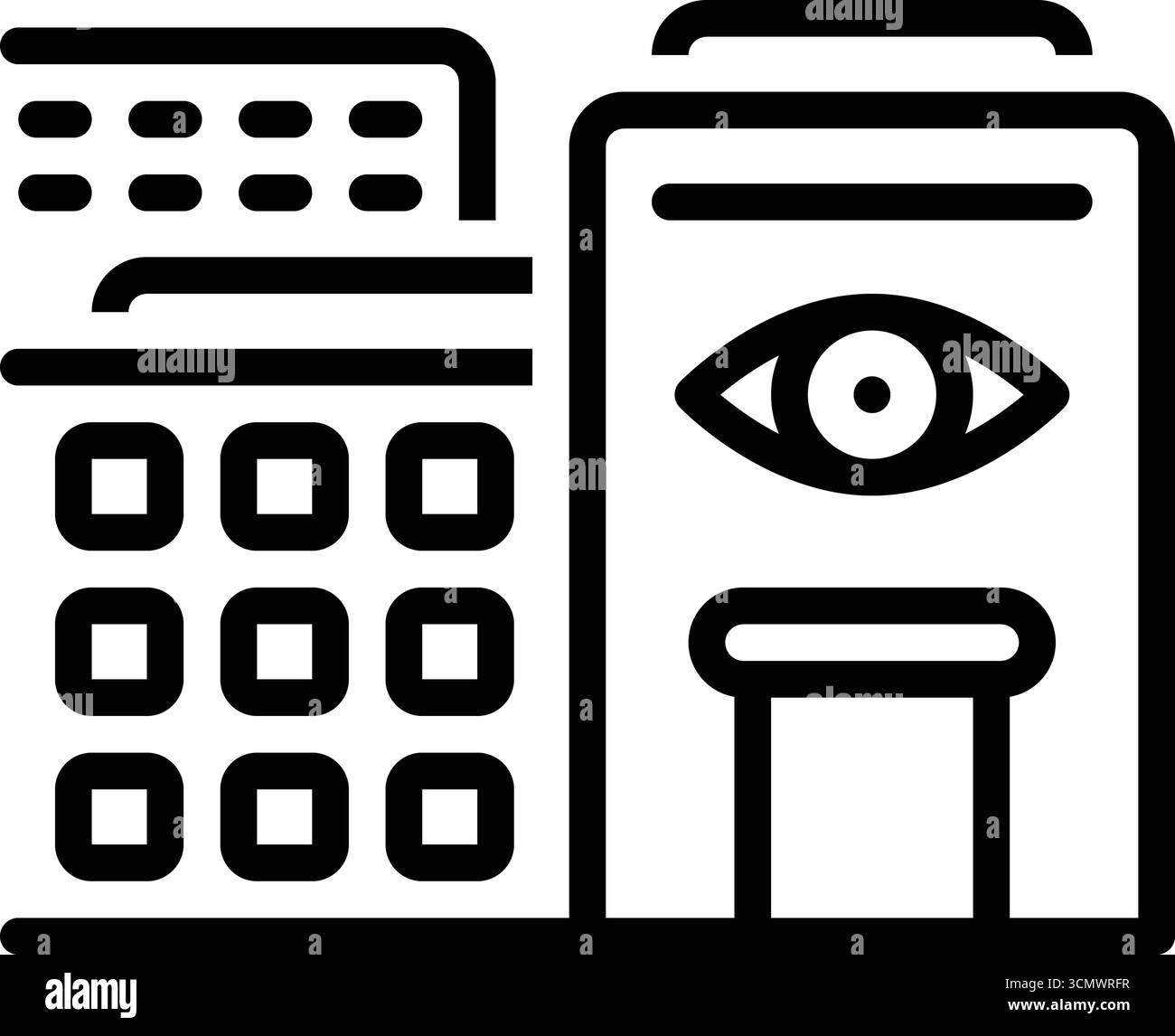 Icon eye clinic ophthalmology Black and White Stock Photos & Images - Alamy