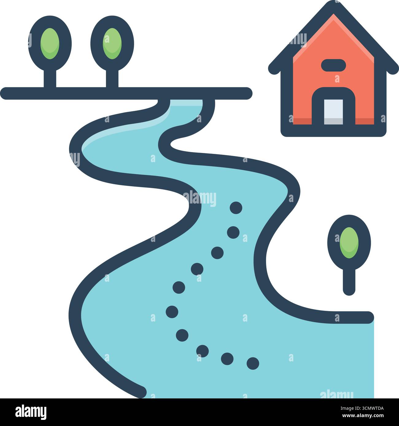 Countryside path symbol Stock Vector Images - Alamy