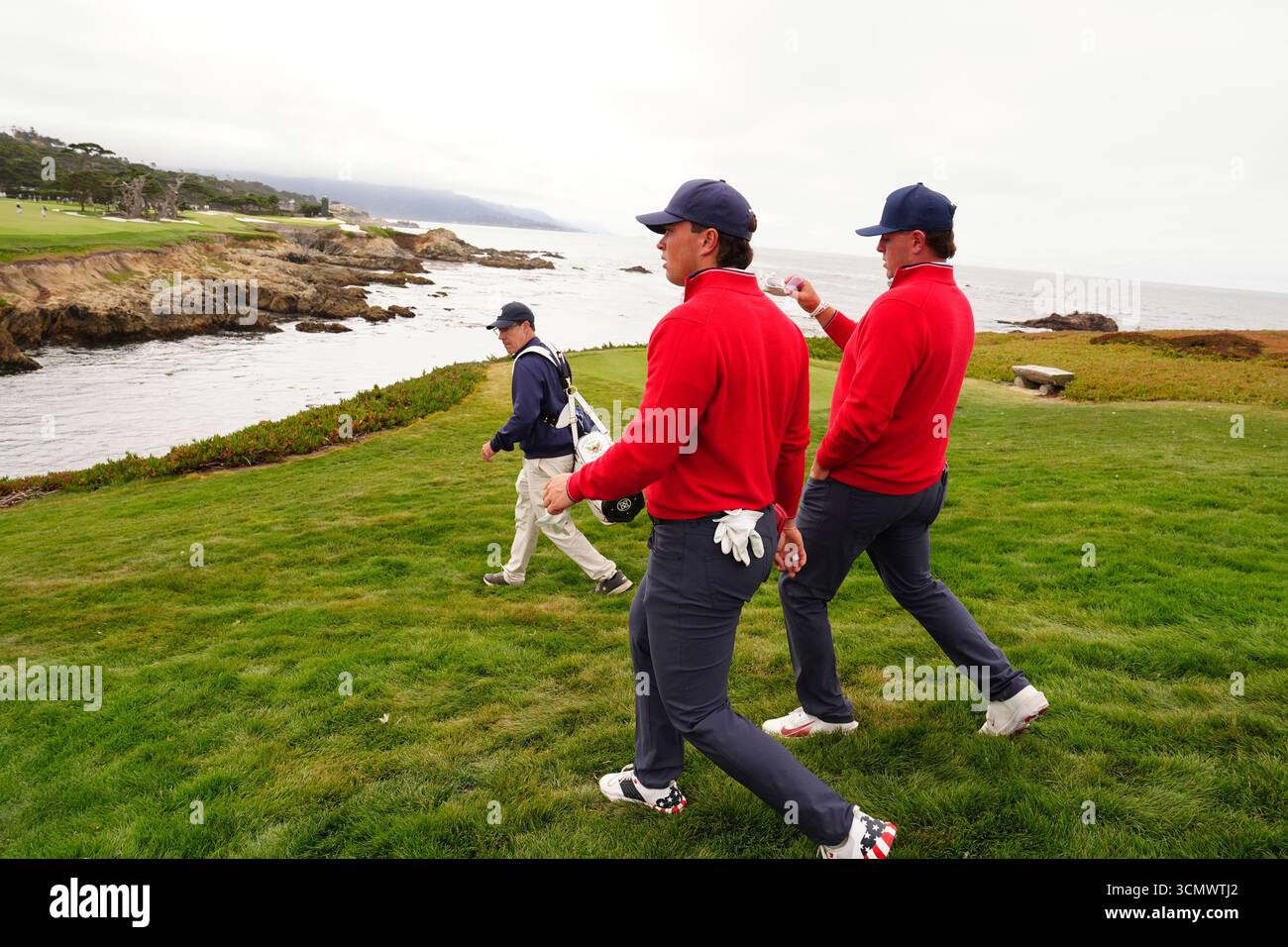 PEBBLE BEACH, CA - SEPTEMBER 05: From left to right Team USA golfers ...