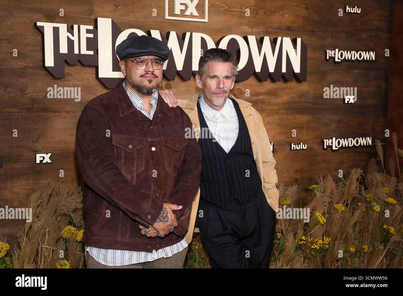Creator Sterlin Harjo, left, and actor Ethan Hawke attend the premiere ...