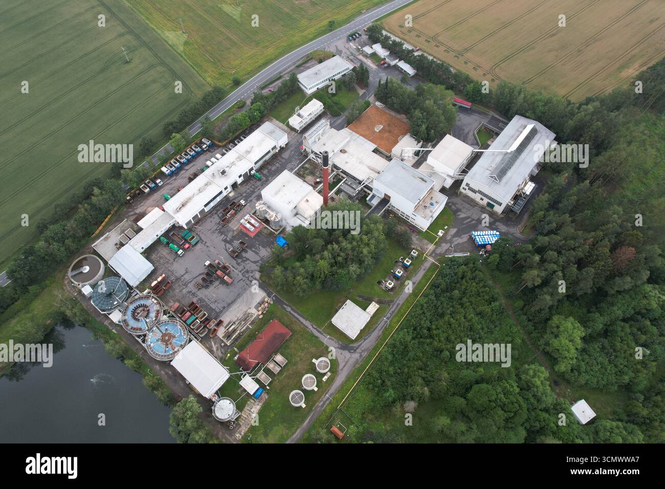 Animal rendering plant near Vez village in Havlickuv Brod district for ...