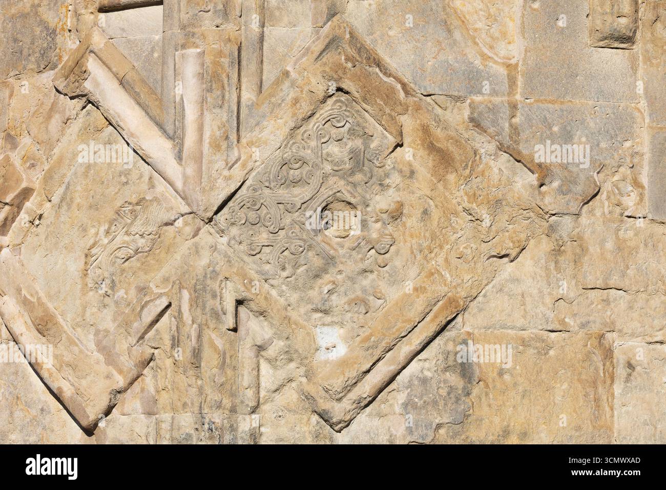 Closeup of wall decorations of the 13th-century Georgian Orthodox ...