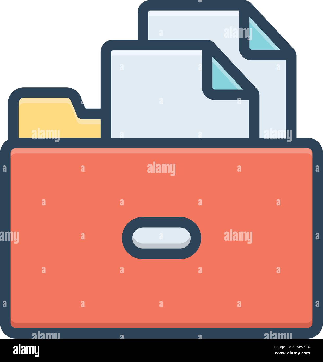 Drawer folder documents icon Cut Out Stock Images & Pictures - Alamy