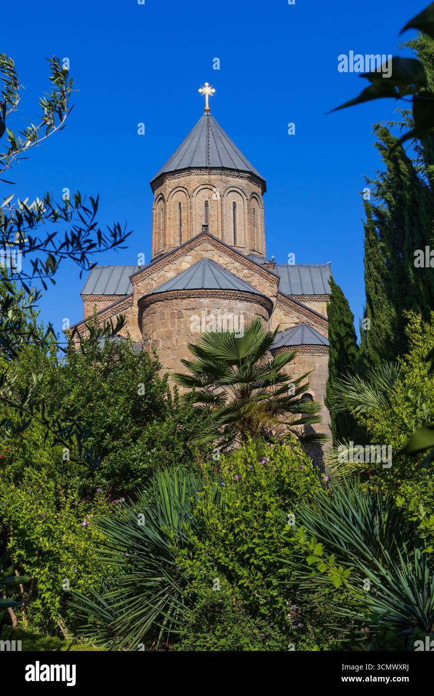 The 13th-century Georgian Orthodox Christian Metekhi church of the ...