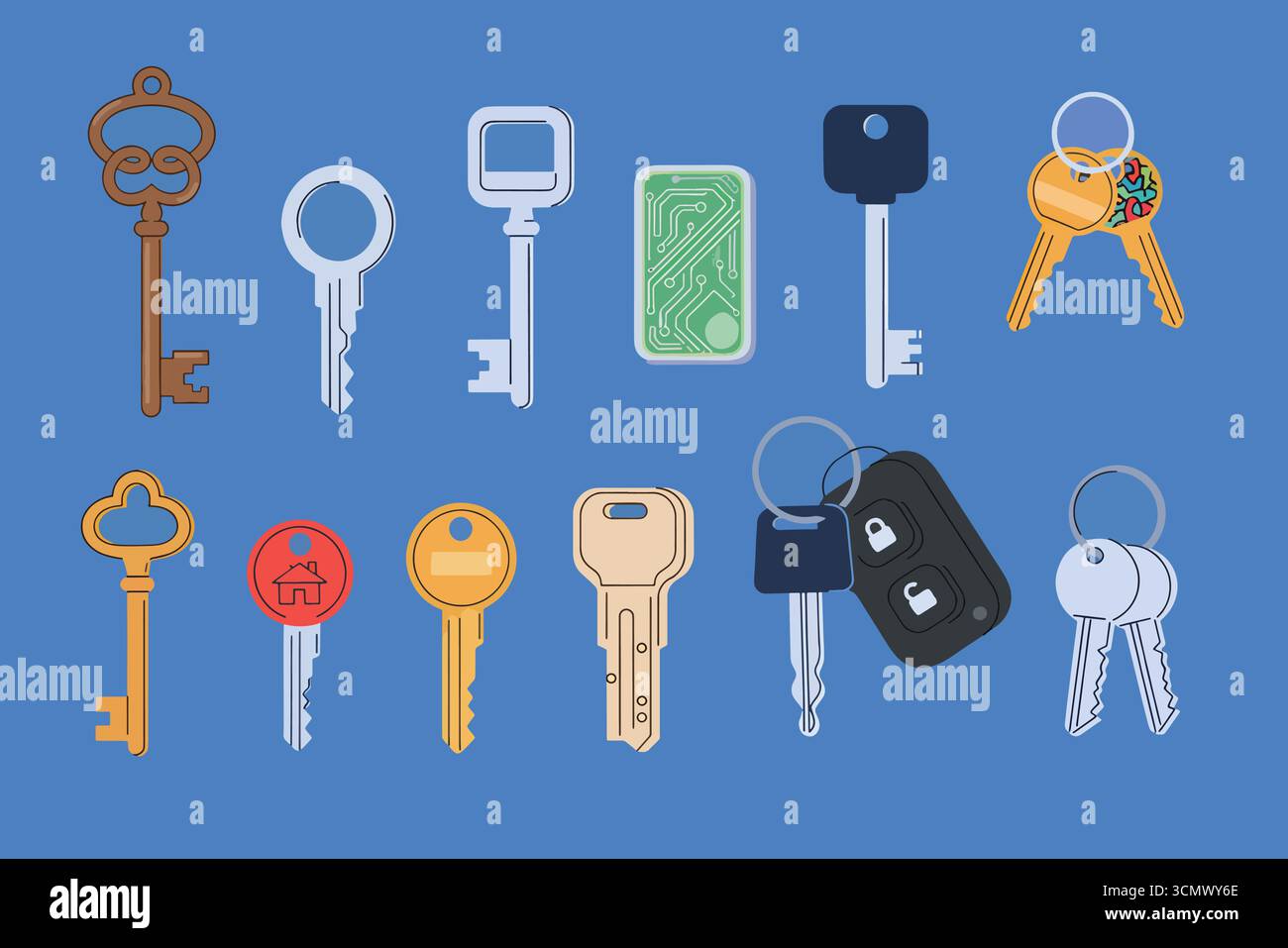 Home security set on Stock Vector Images - Alamy