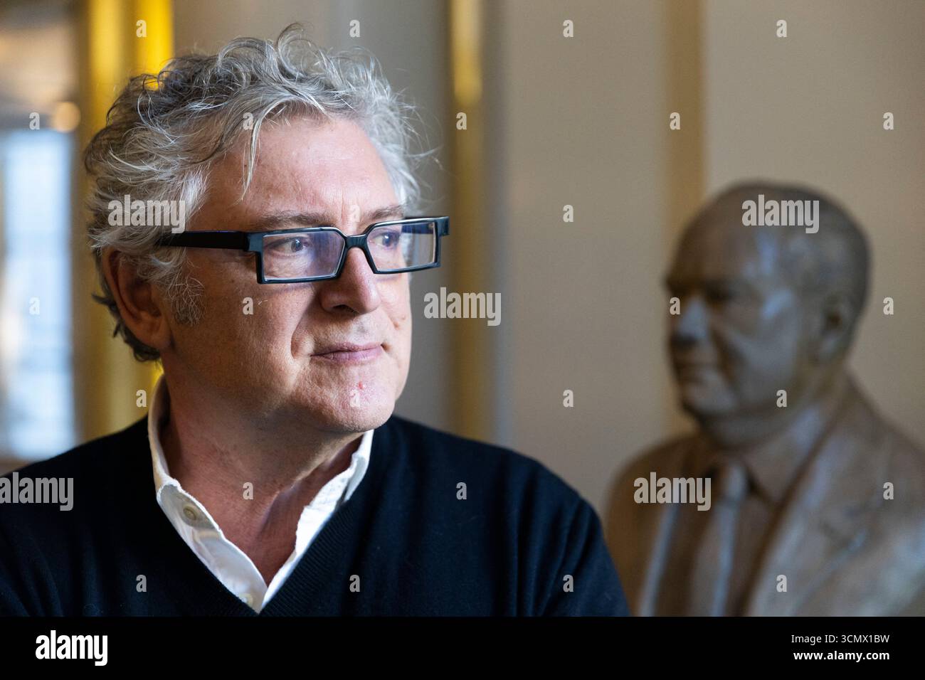Philosopher Michel Onfray poses for a portrait during an event ...