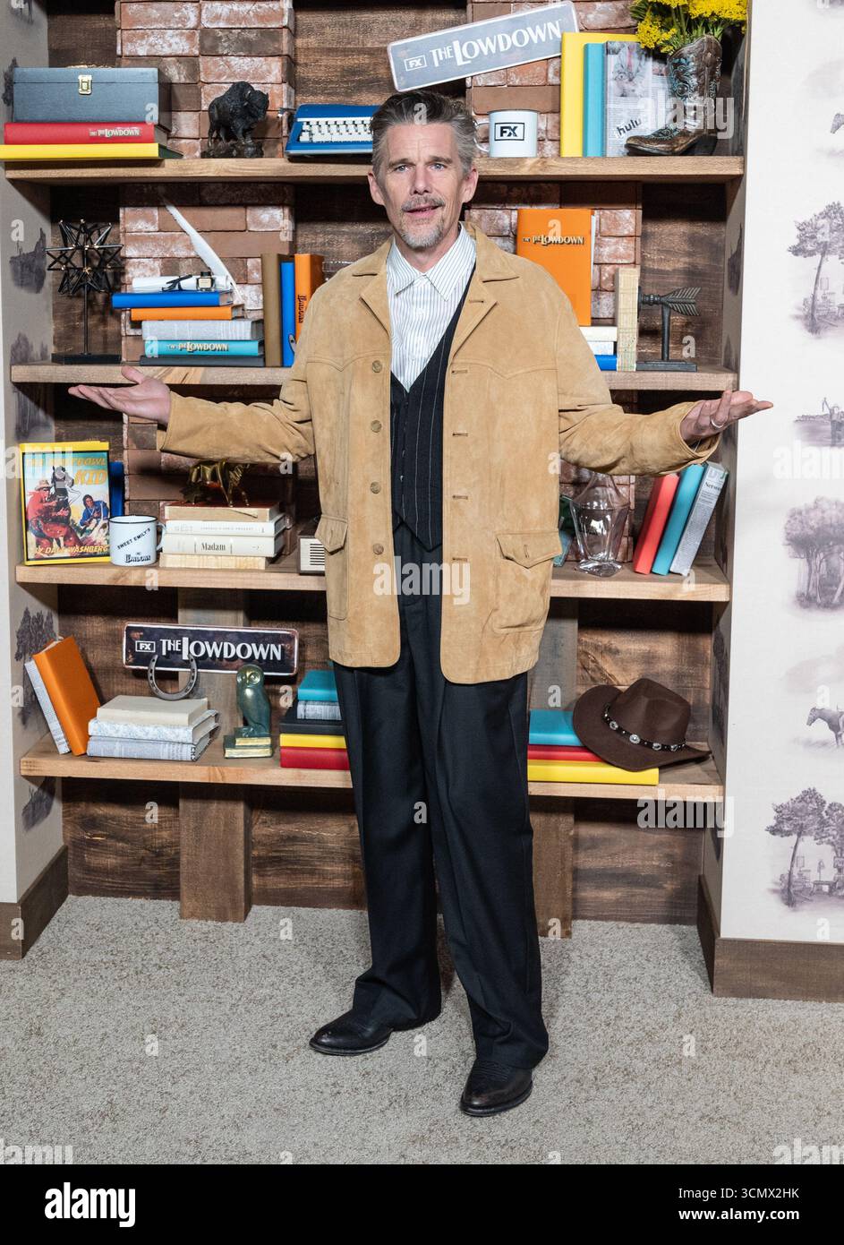 Ethan Hawke attends FX premiere of 'The Lowdown' on Hulu at Brooklyn ...