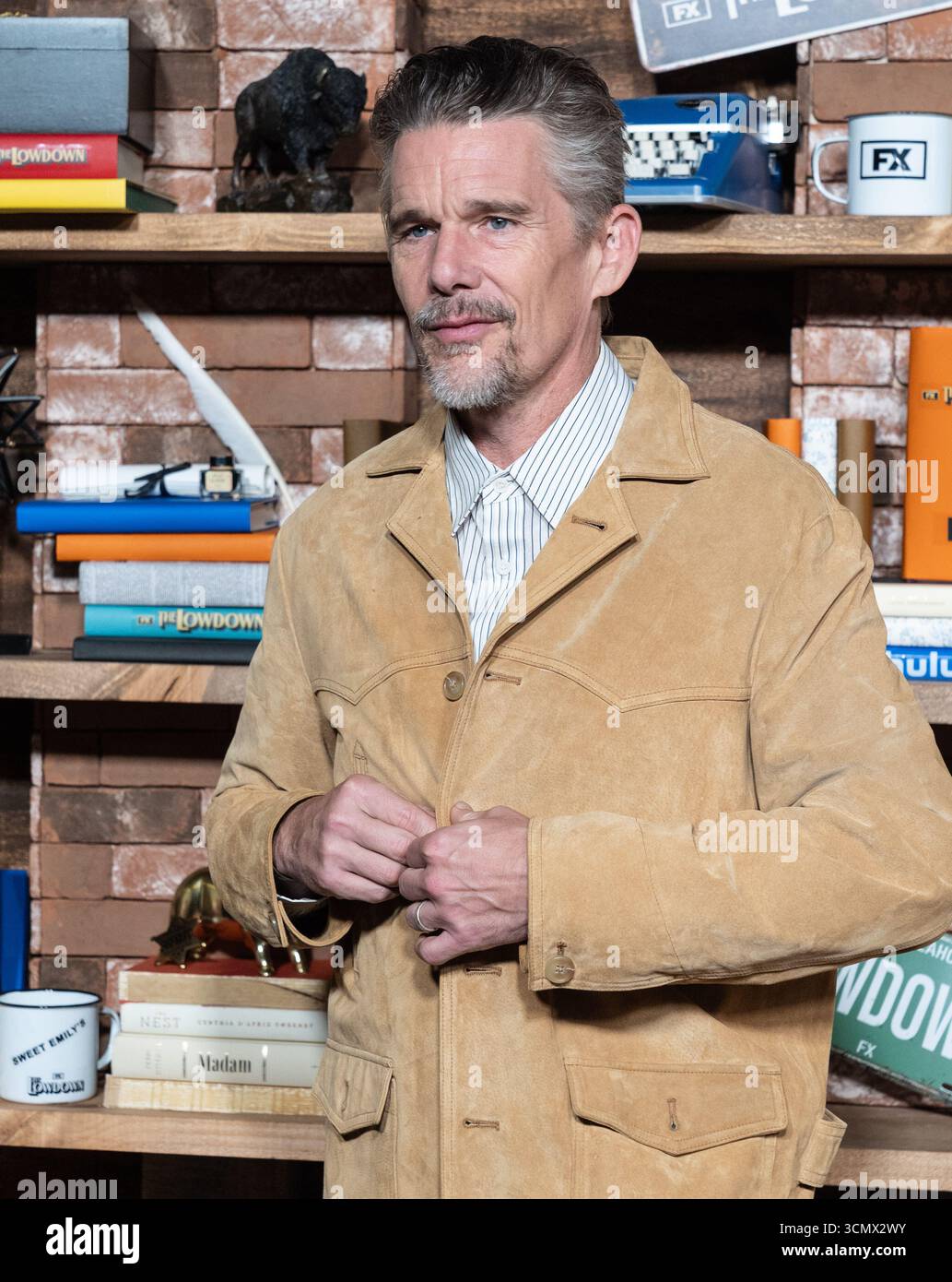 Ethan Hawke attends FX premiere of 'The Lowdown' on Hulu at Brooklyn ...