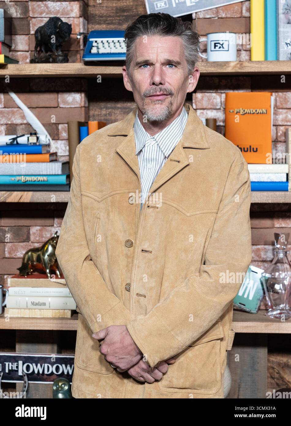 Ethan Hawke attends FX premiere of 'The Lowdown' on Hulu at Brooklyn ...