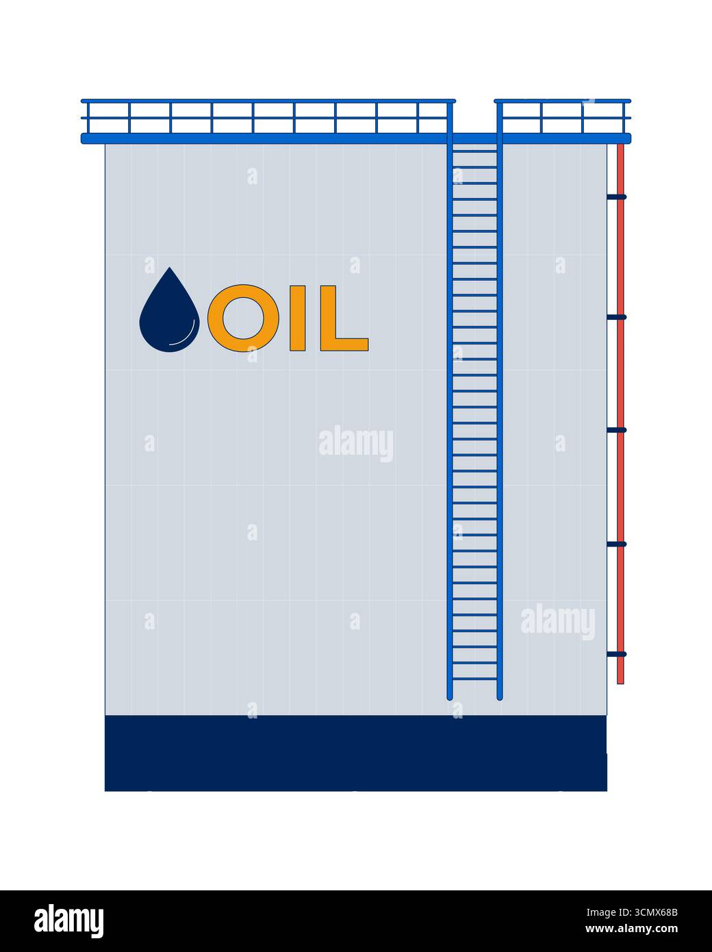 Cylindrical storage tank Cut Out Stock Images & Pictures - Alamy