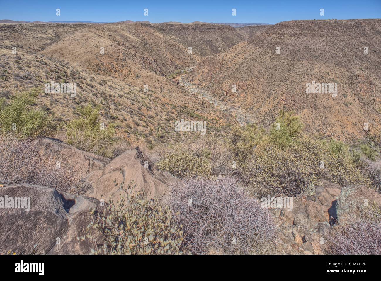 The Agua Fria River Canyon in the Agua Fria National Monument north of ...