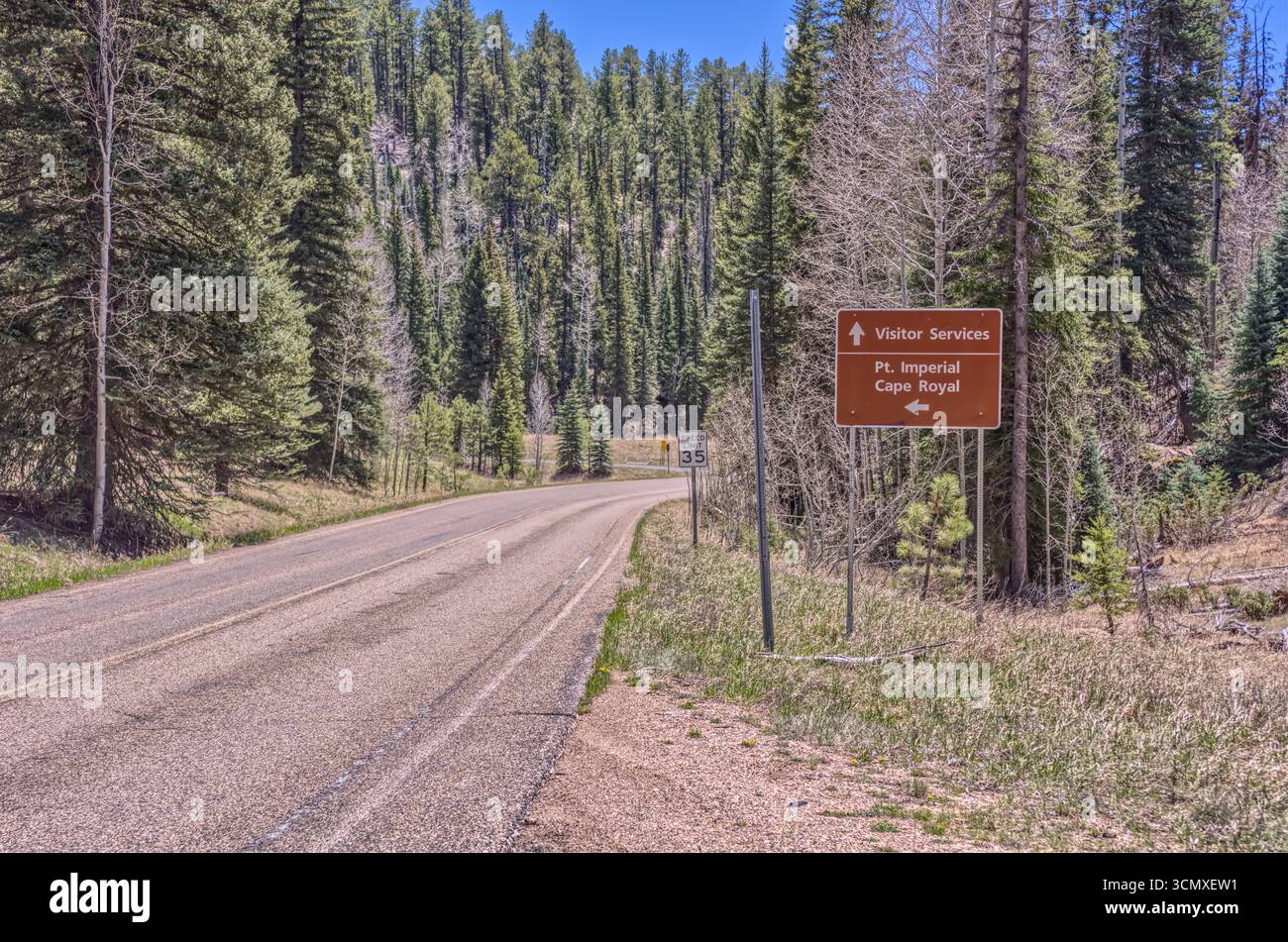 Directional sign pointing the way to Point Imperial and Cape Royal ...
