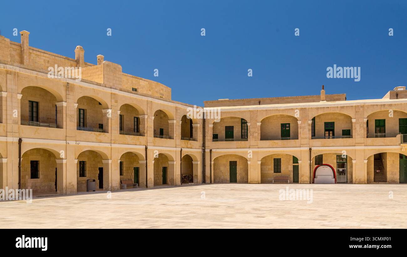 The Piazza d'Armi (Parade Ground) at Fort St Elmo, Valletta, Malta ...