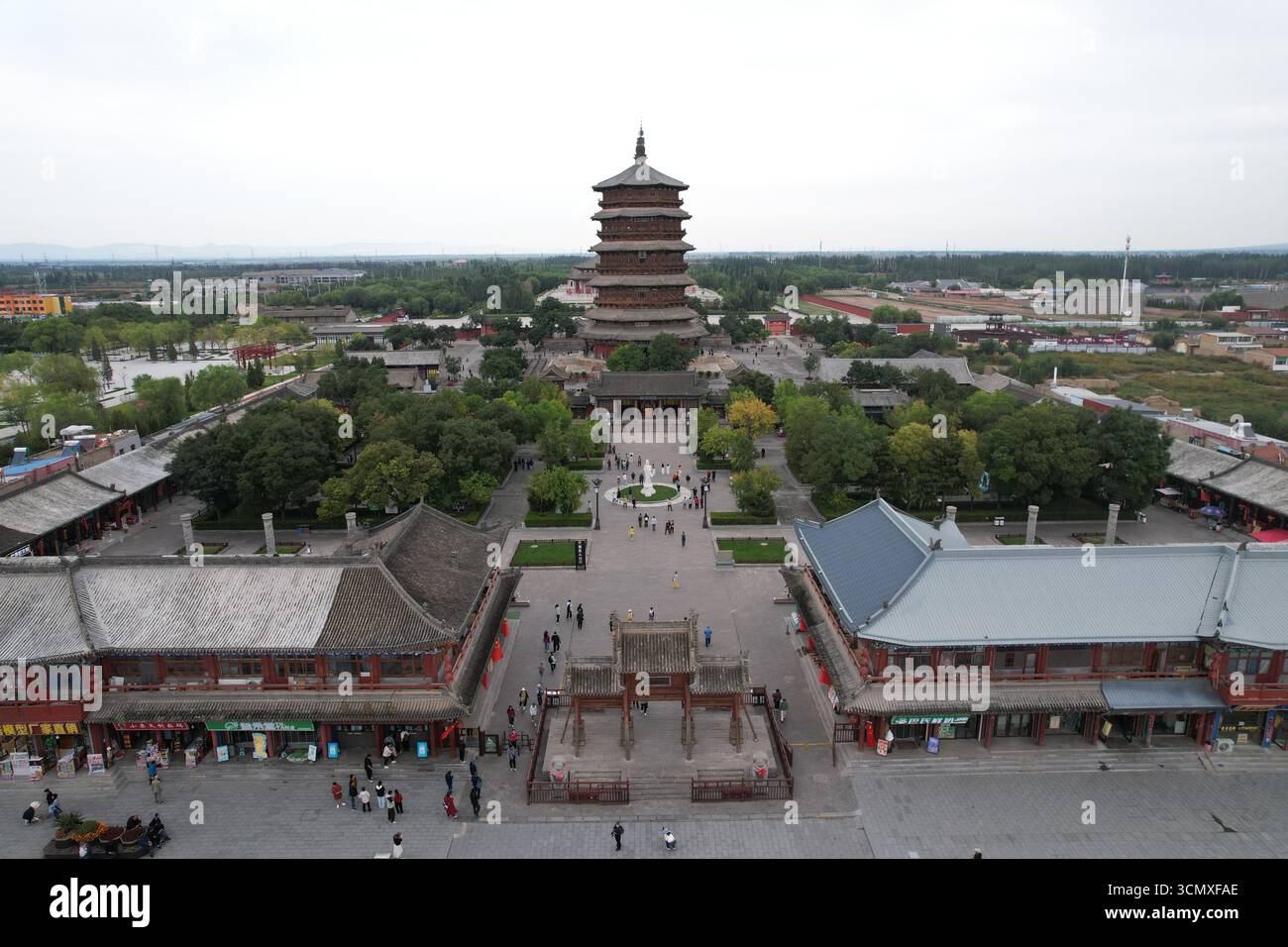 The Wooden Pagoda of Ying County in Shuozhou City, north China's Shanxi ...
