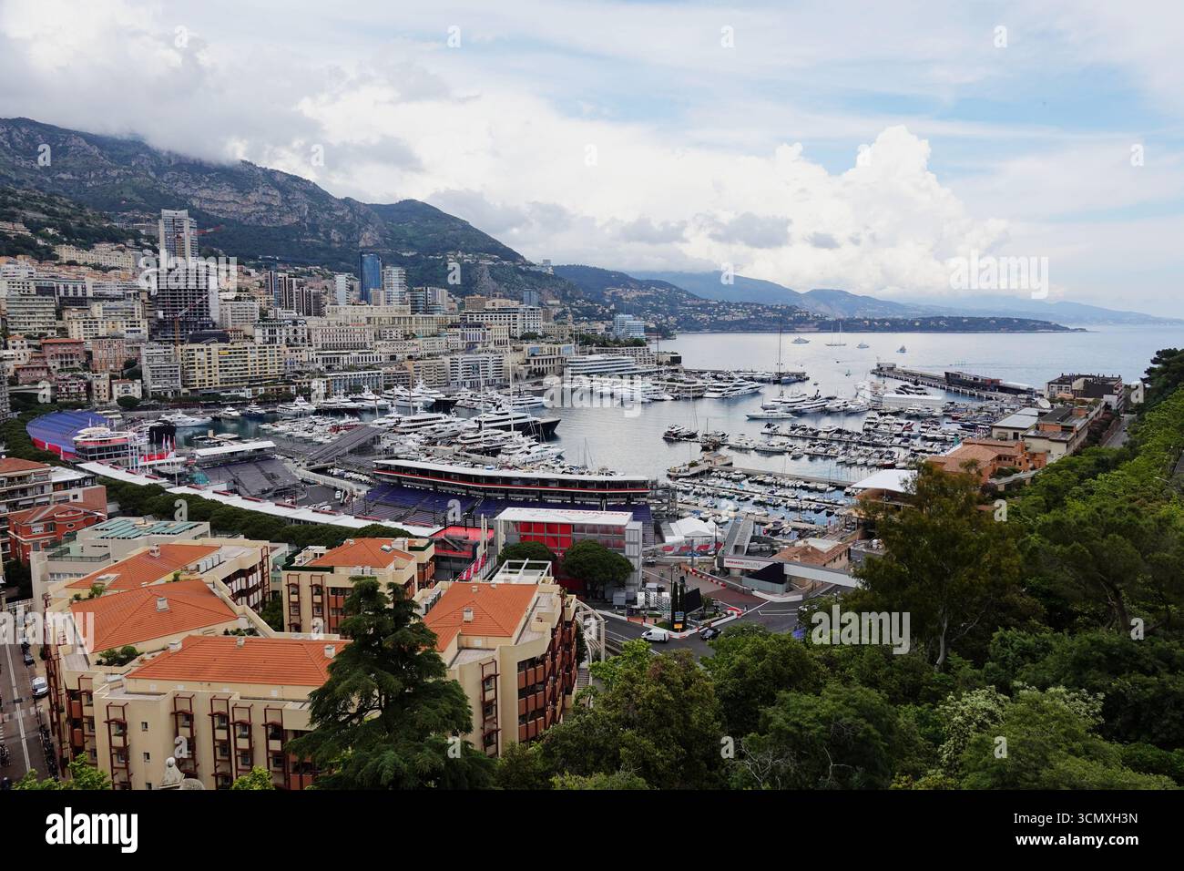 The Formula One track passes Monaco Marina and runs through Monte Carlo ...