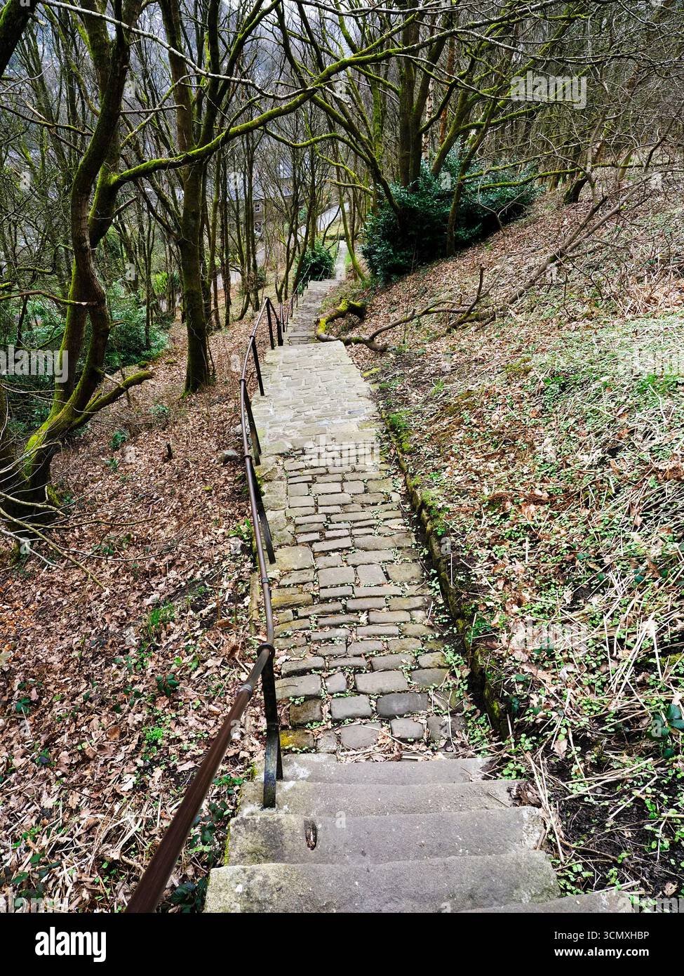 The Buttress Path from Heptonstall to Hebden Bridge, United Kingdom ...