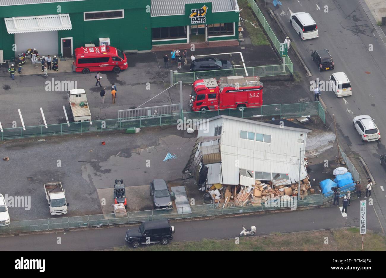 An Aerrial photo shows A building collapsed due to a sudden gust of ...