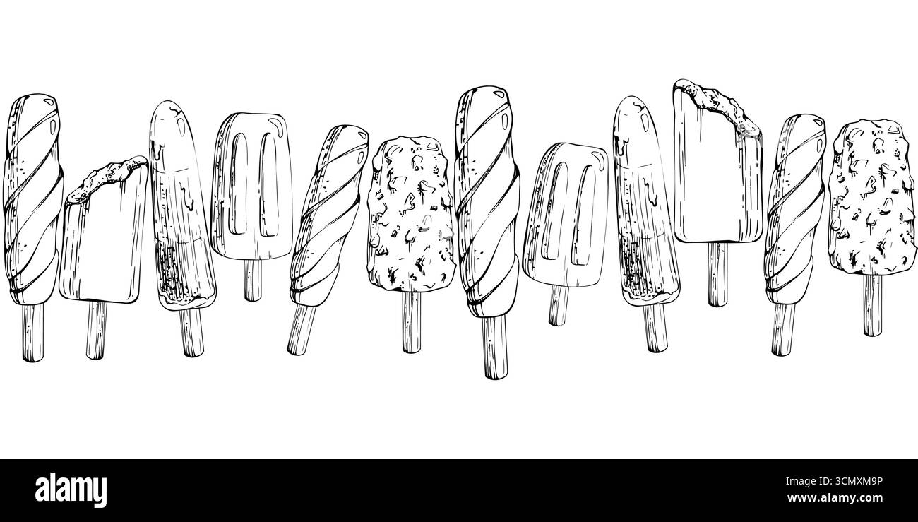 Ice lolly sticks Black and White Stock Photos & Images - Alamy