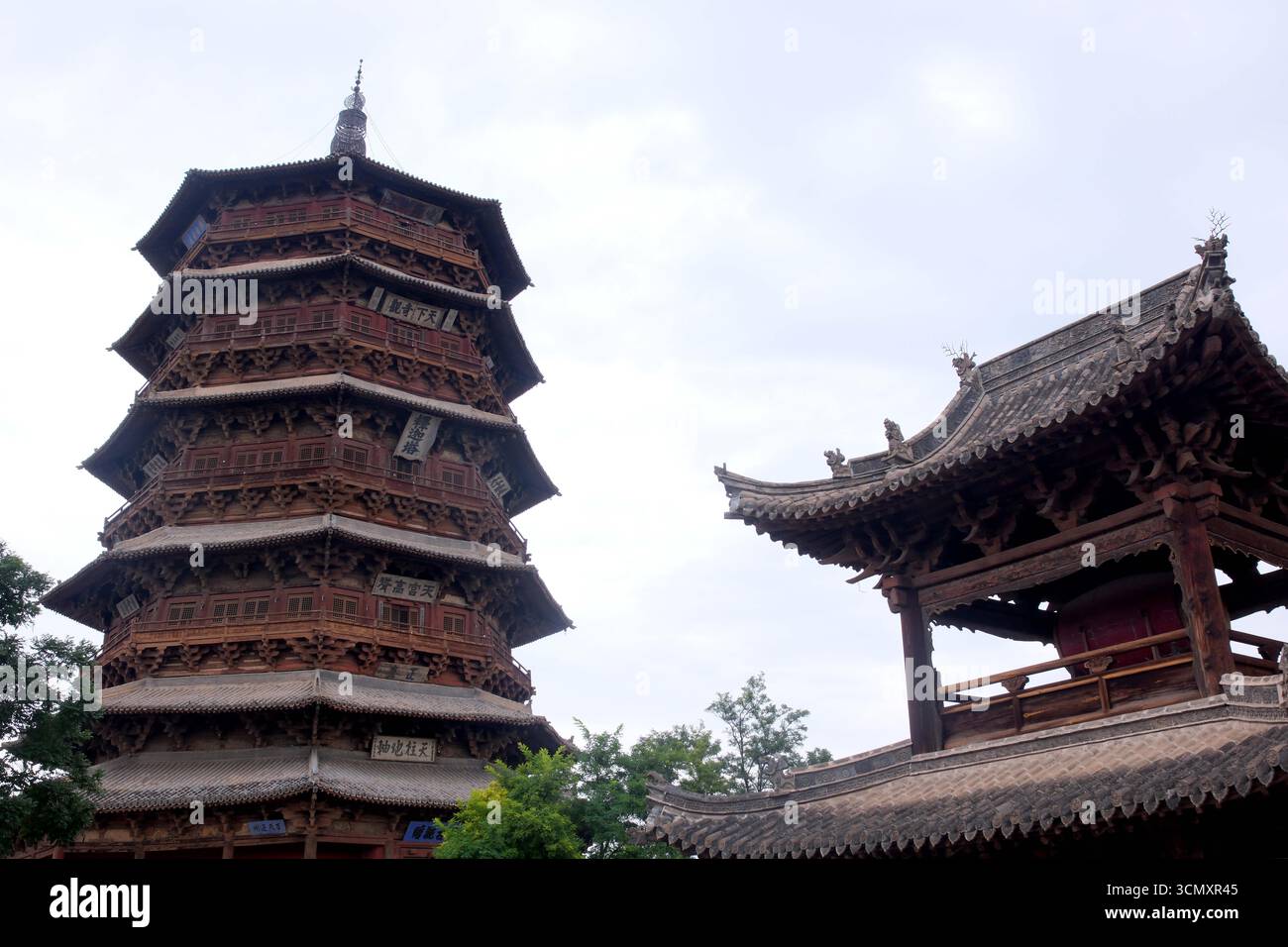 The Wooden Pagoda of Ying County in Shuozhou City, north China's Shanxi ...