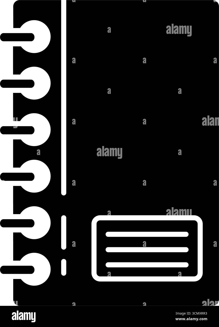 Notepad stationery on black Black and White Stock Photos & Images - Alamy