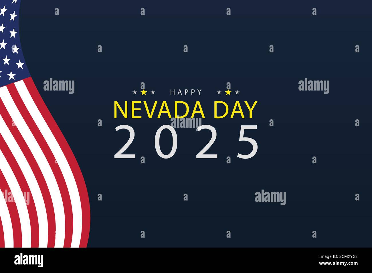 Celebrating the Silver State Nevada Day 2025 Festivities Stock Vector ...