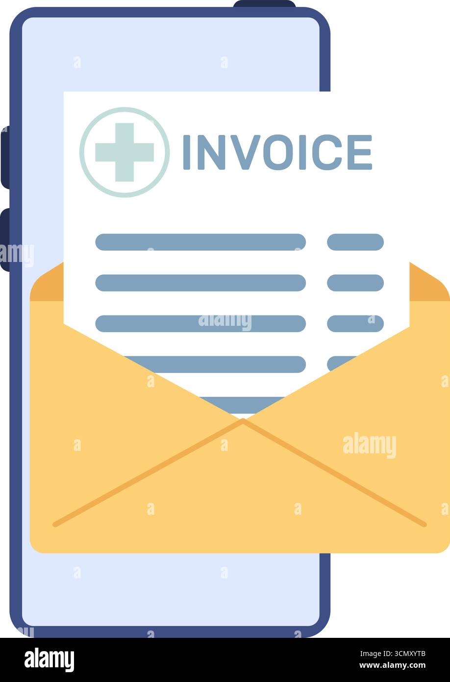 Invoice bill on digital Cut Out Stock Images & Pictures - Alamy