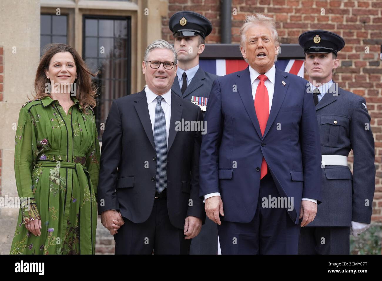Prime Minister Sir Keir Starmer (2nd left) and Lady Victoria Starmer ...