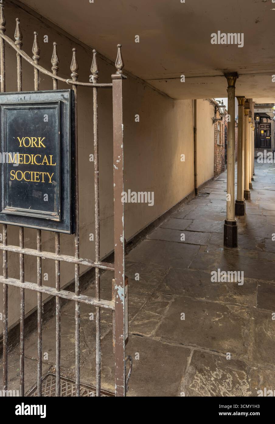 Entrance gate and passageway to the York Medical Society in York ...