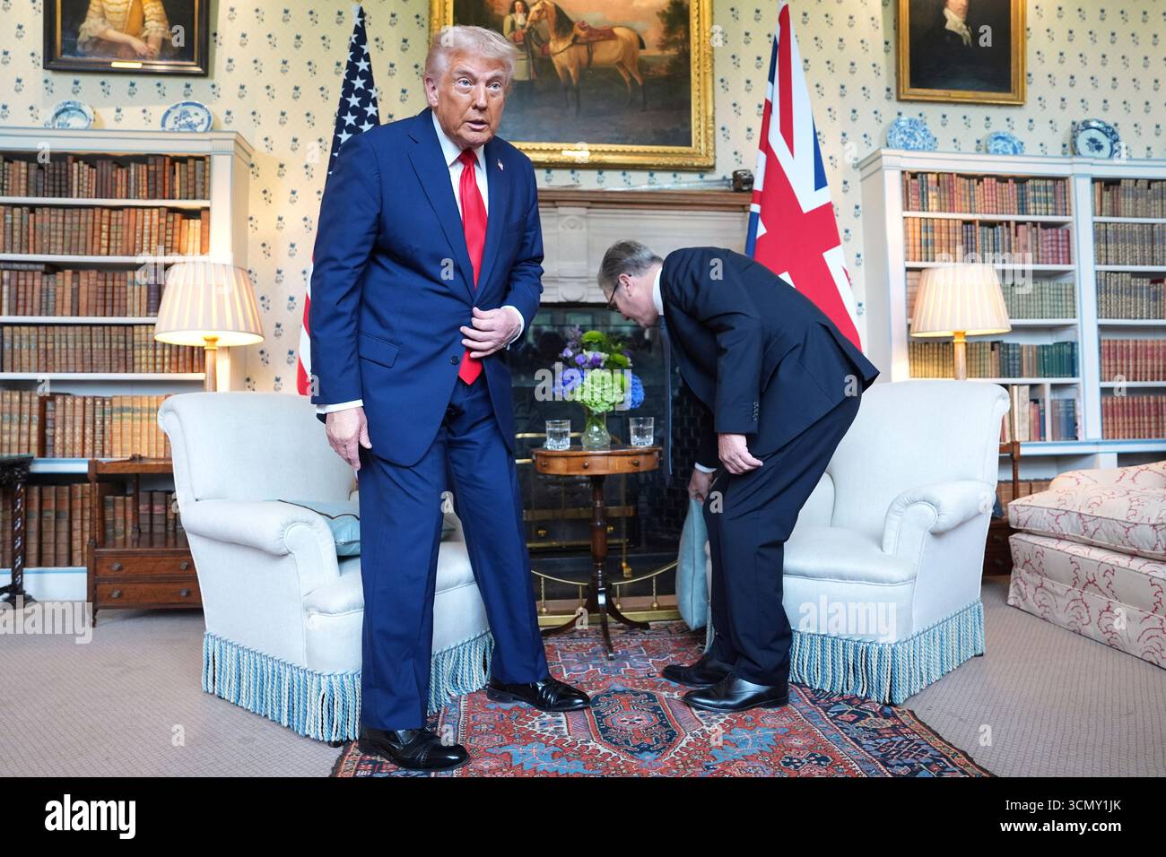 President Donald Trump meets Britain's Prime Minister Keir Starmer at ...