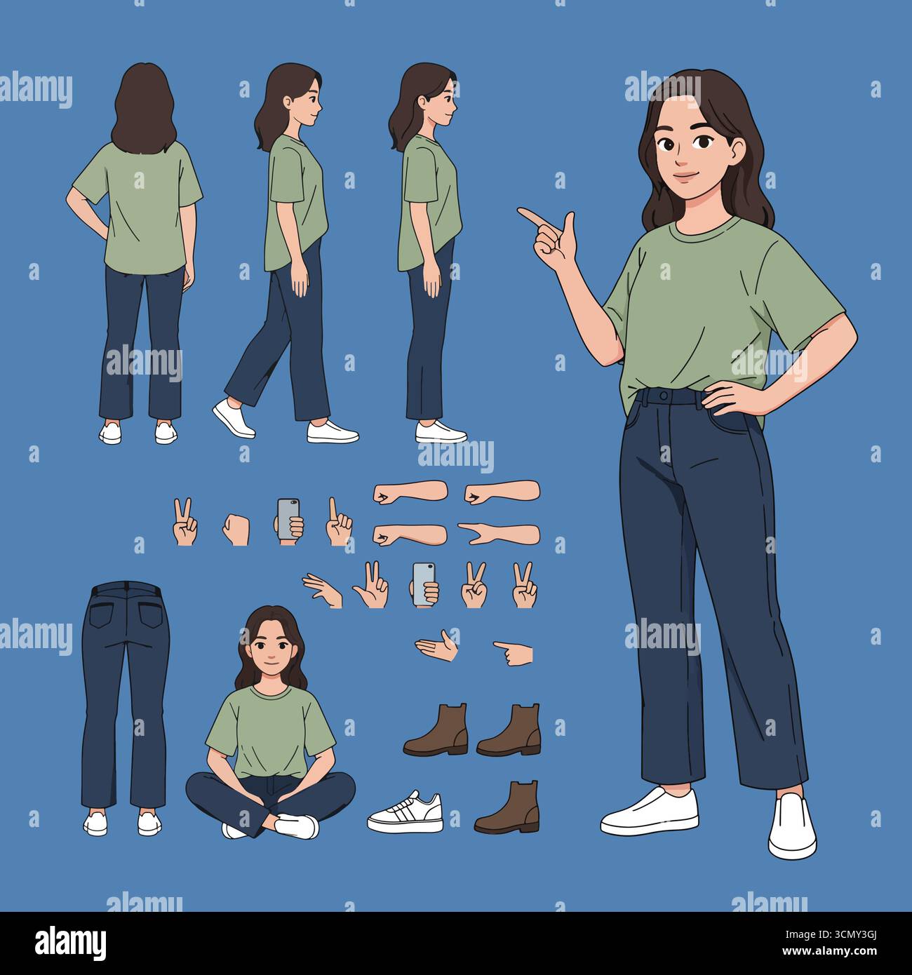 Front view professional female Stock Vector Images - Alamy