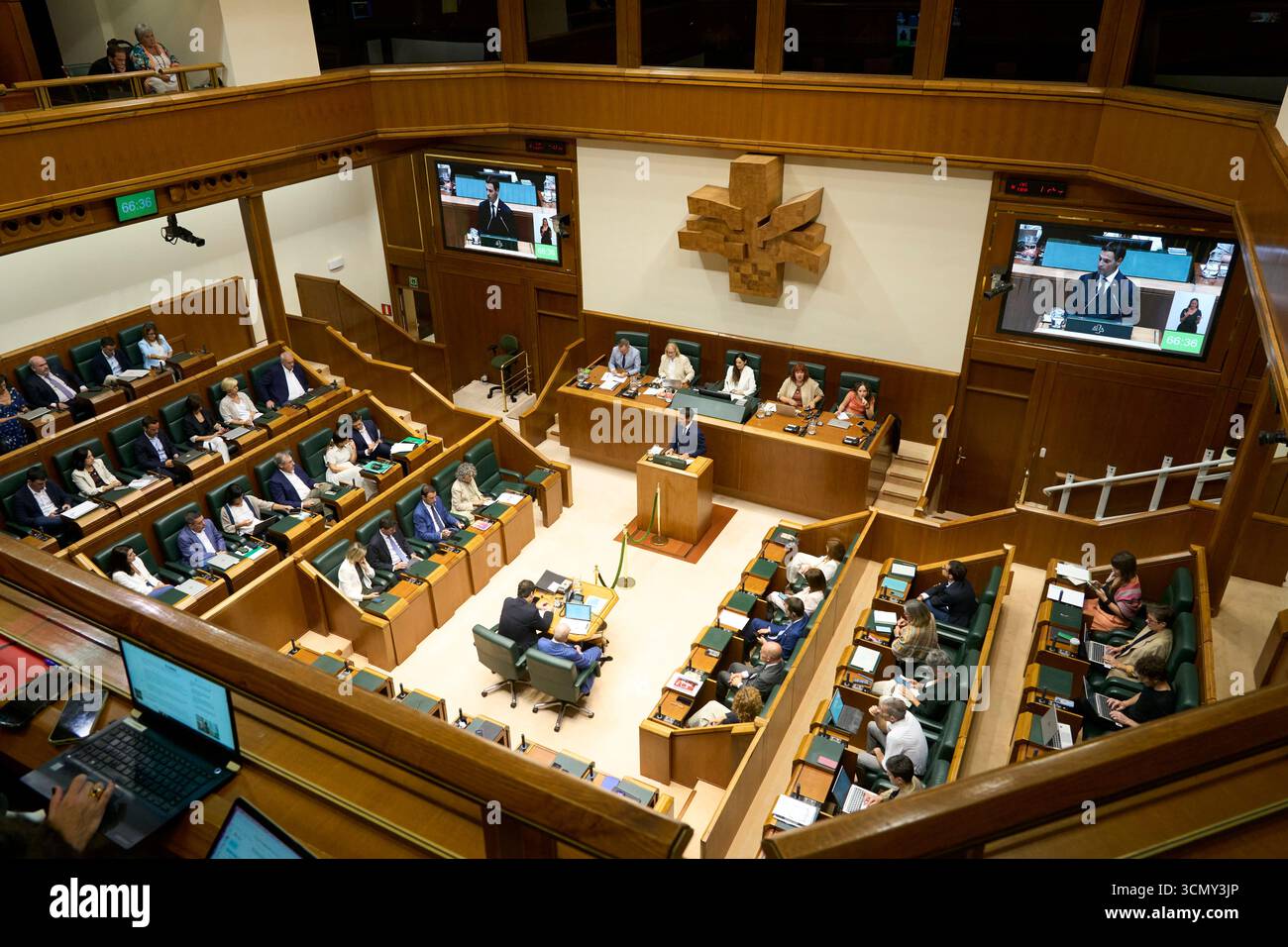 General view of a plenary session in the Basque Parliament, on ...