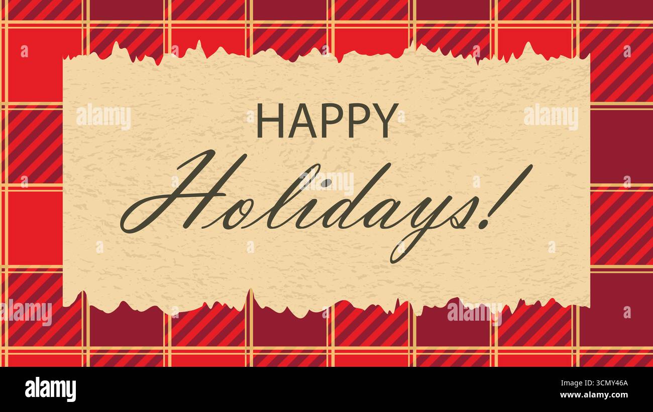 Horizontal christmas background plaid Stock Vector Images - Alamy