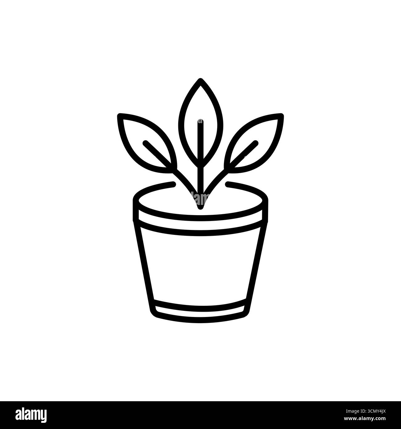 Simple plant vector vectors Cut Out Stock Images & Pictures - Alamy