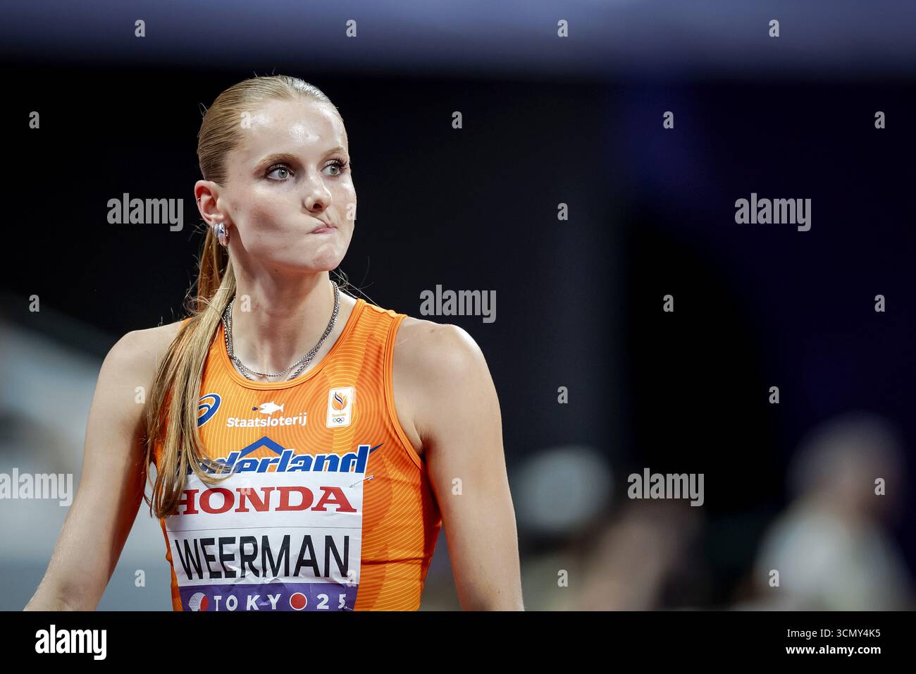 TOKYO - Britt Weerman in the high jump at the World Athletics ...