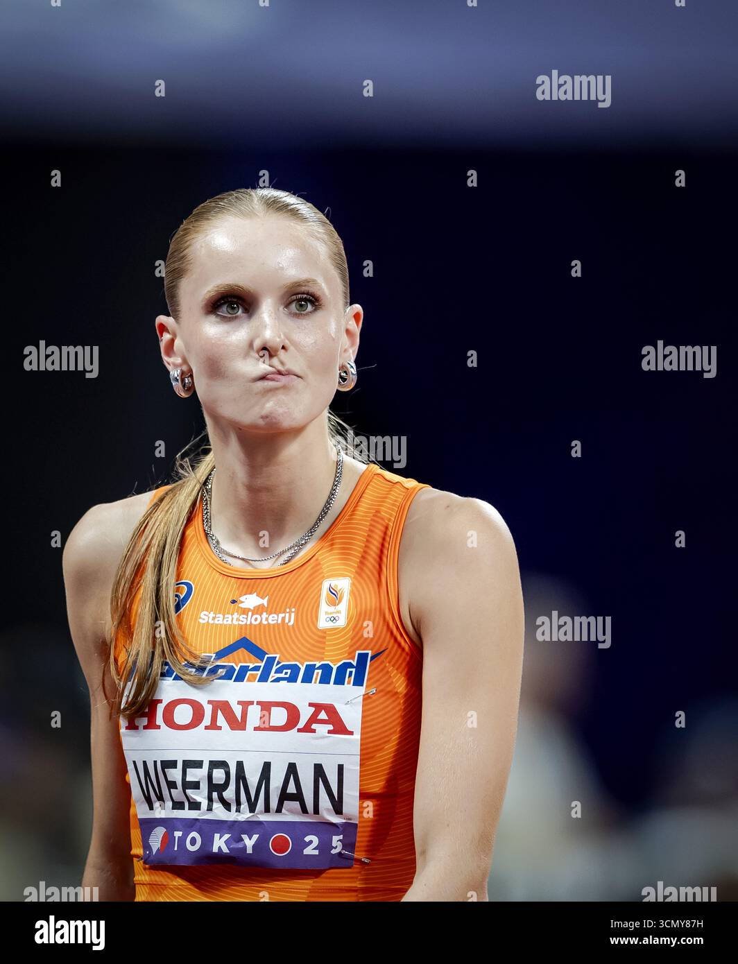 TOKYO - Britt Weerman in the high jump at the World Athletics ...