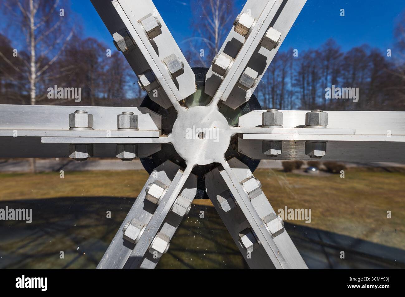 Stainless Steel Structural Joint with Bolted Beams Stock Photo - Alamy