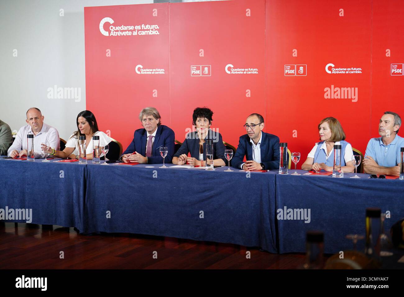 (3I-3D) The Secretary General of the PSOECyL, Carlos Martinez SEPTEMBER 18;2025 Manuel Ángel ...