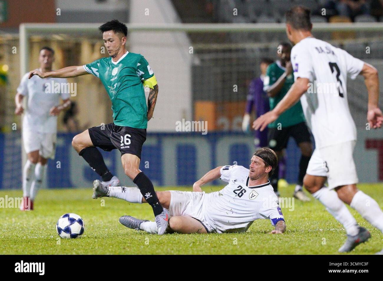 CHAN Siu Kwan Philip and BRATTAN Nathan Luke during a soccer match ...
