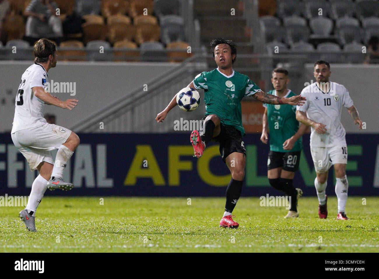 (C) LEE Ka Ho during a soccer match between Tai Po and Macarthur FC in ...