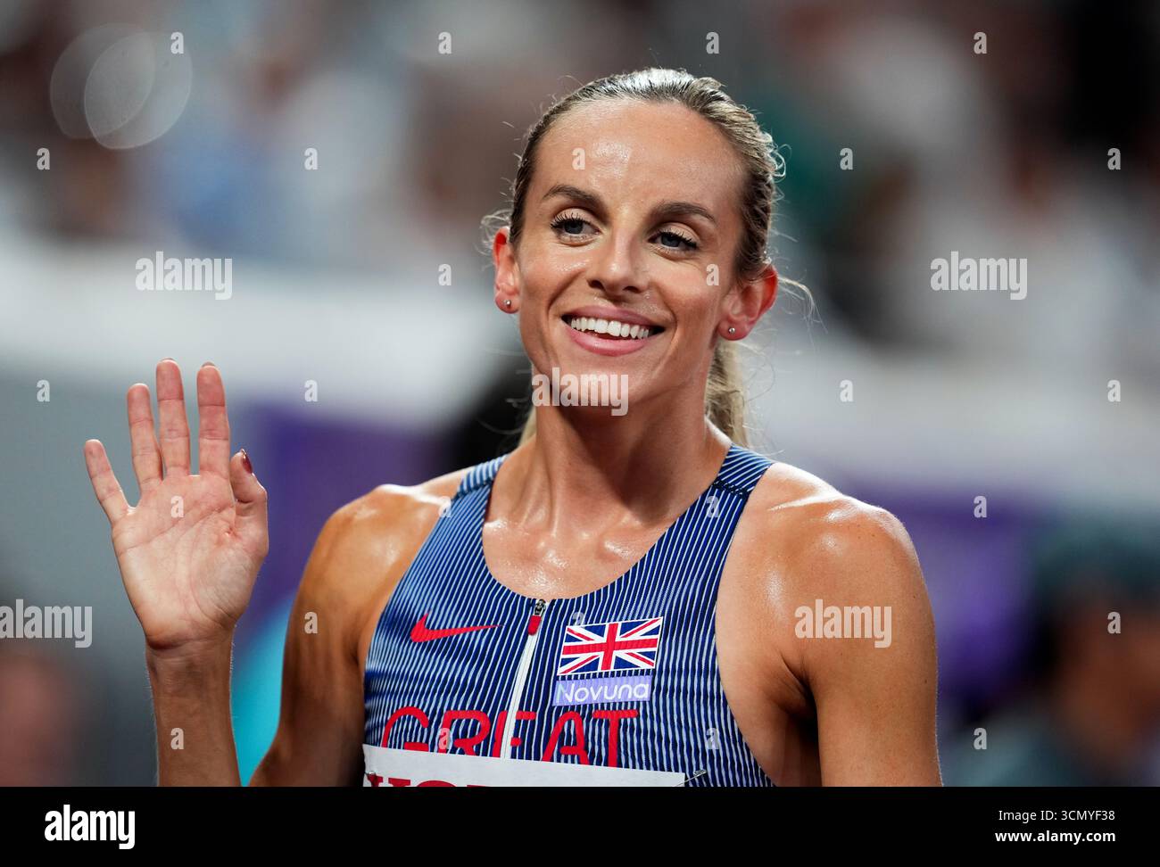 Georgia Hunter Bell of Great Britain following the Women's 800m Heat 6 ...